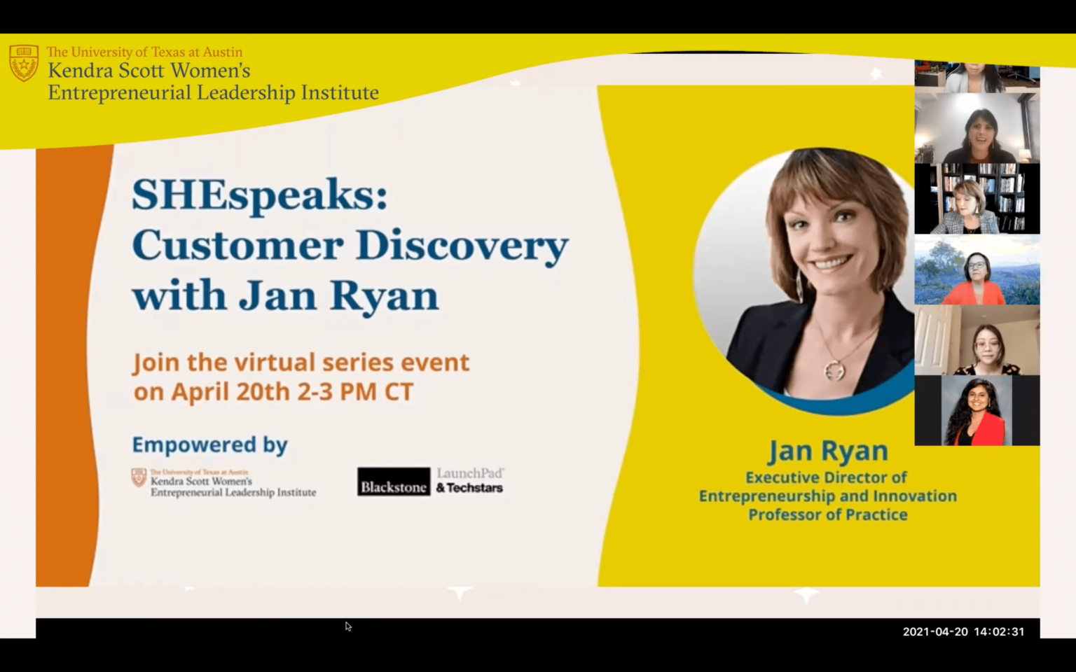 SHEspeaks: Jan Ryan - Customer Discovery - Kendra Scott Women’s ...